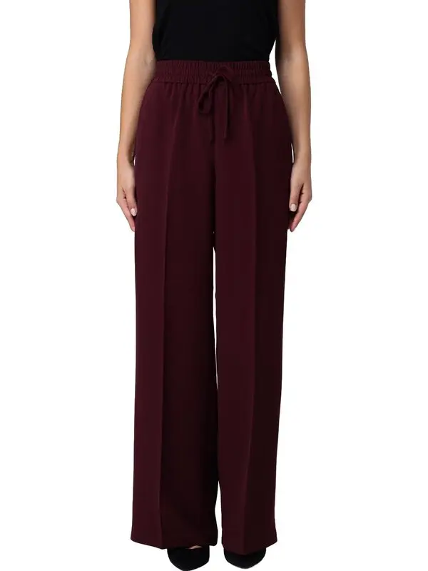 TWINSET Wide Leg Trousers - Red Purple