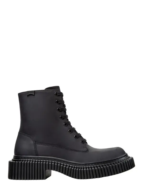 Camper Lace-up Ankle Boots - Black
