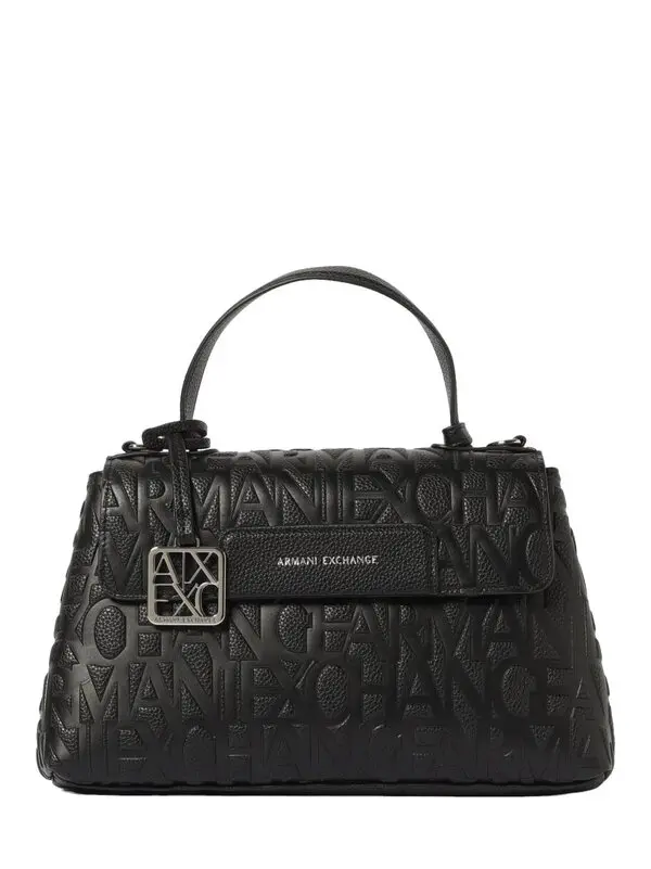 Armani Exchange Embossed Handbag - Black