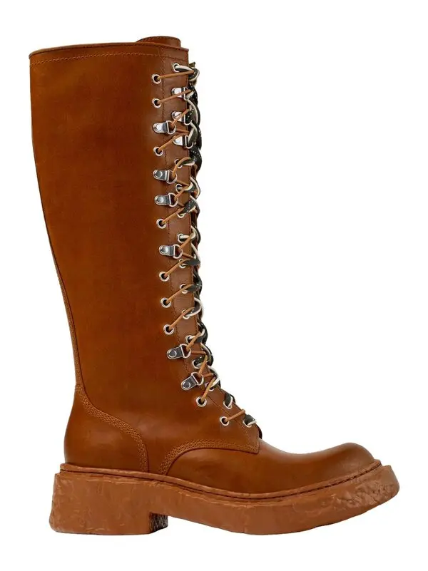 Camper Knee High Boots - Brown