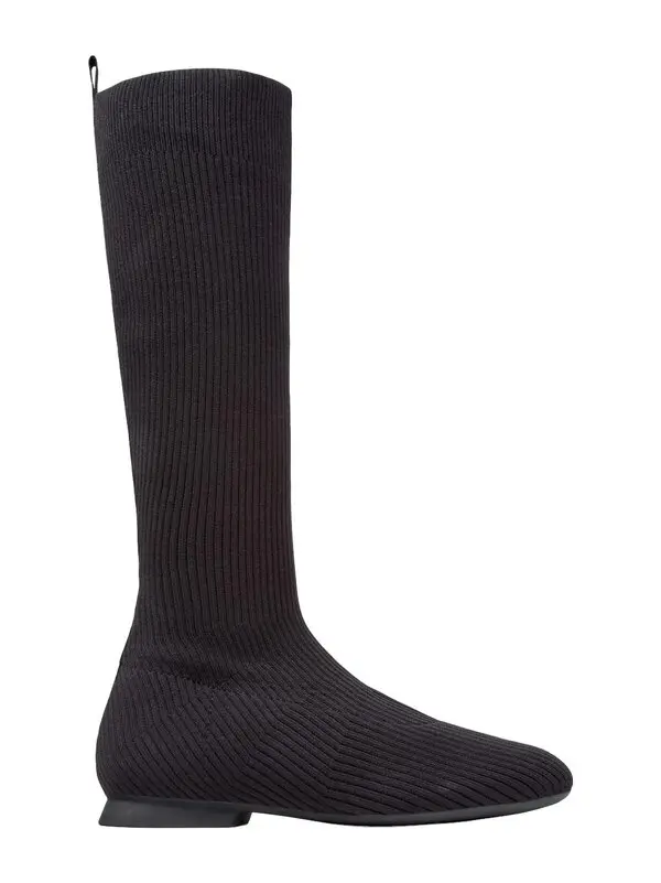 Camper Knee High Sock Boots - Black