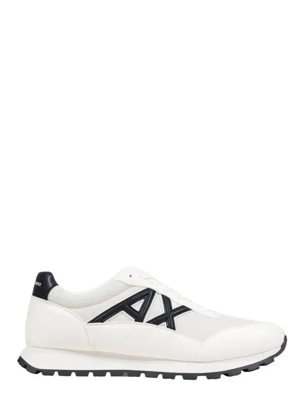 Armani Exchange Lace Up Sneakers - White