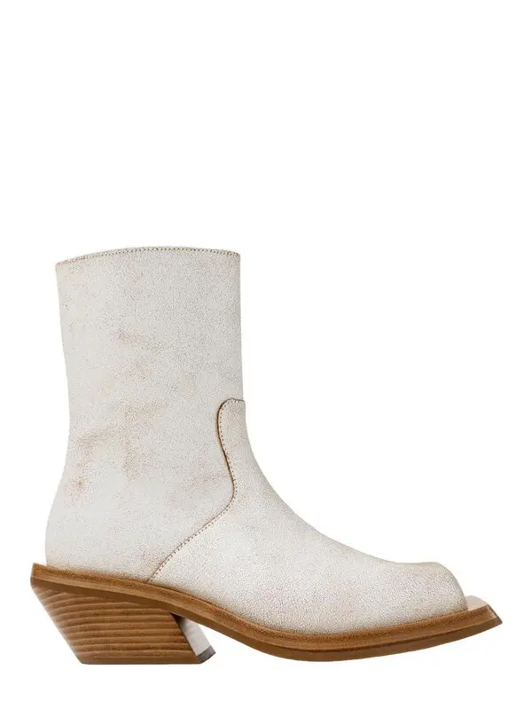 Camper Zip-up Ankle Boots - White