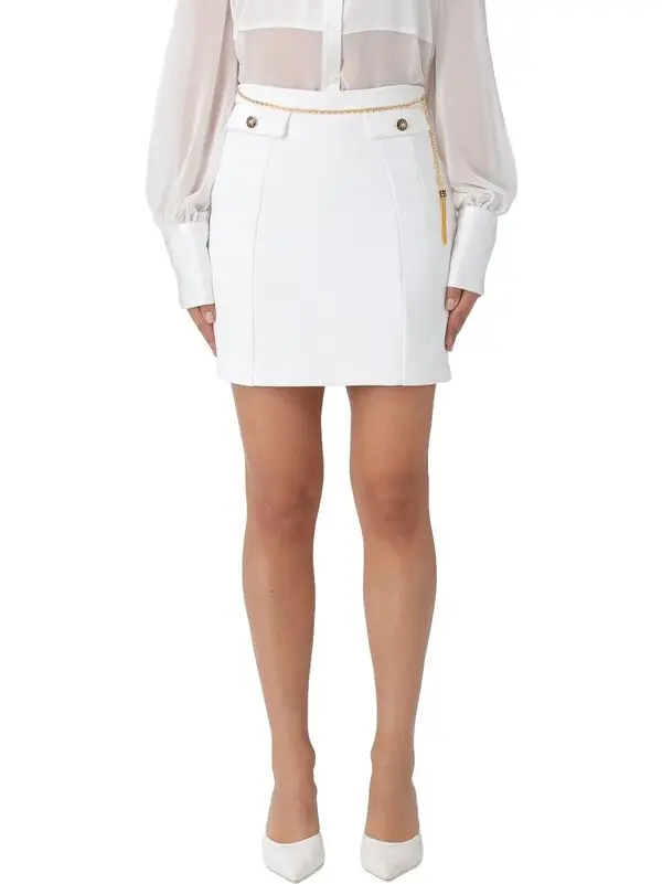 Elisabetta Franchi Mini Skirt - Ivory