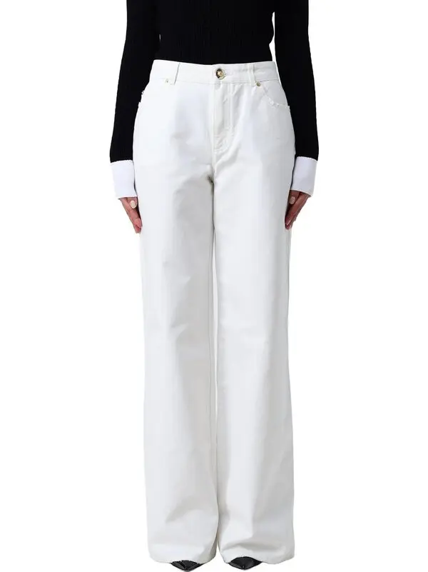 Balmain Wide Leg Jeans - White