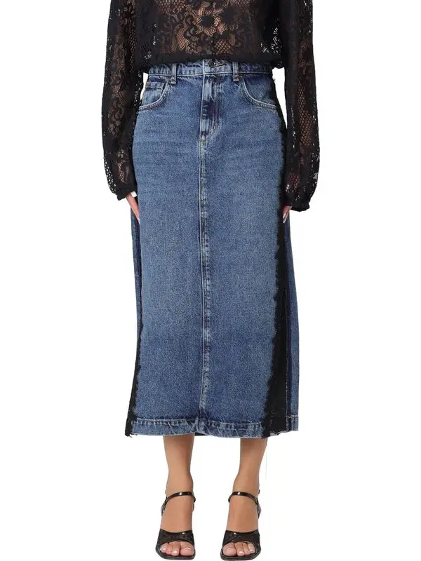 Liu Jo Denim Midi Skirt - Blue