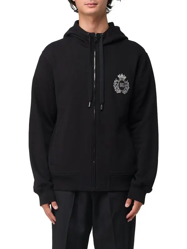 Dolce & Gabbana Full Zip Sweatshirt - Black