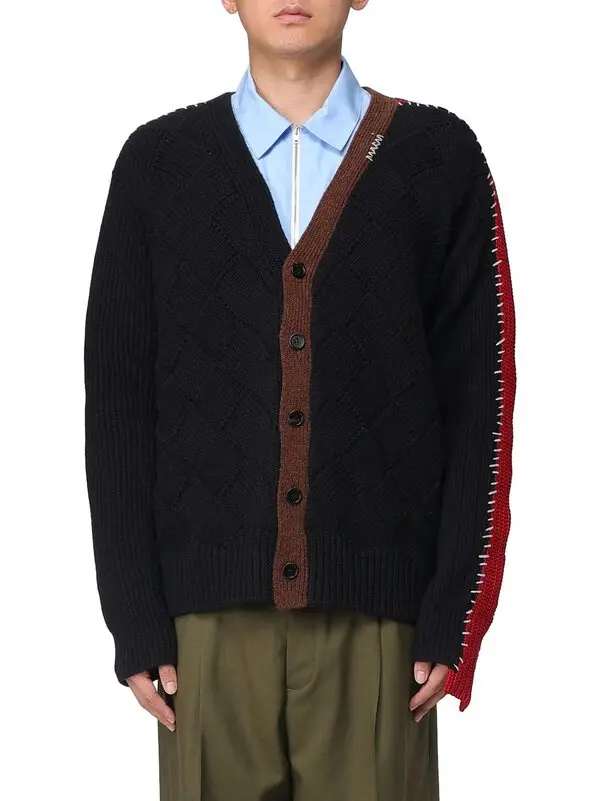 Marni Ribbed Knit Cardigan - Black