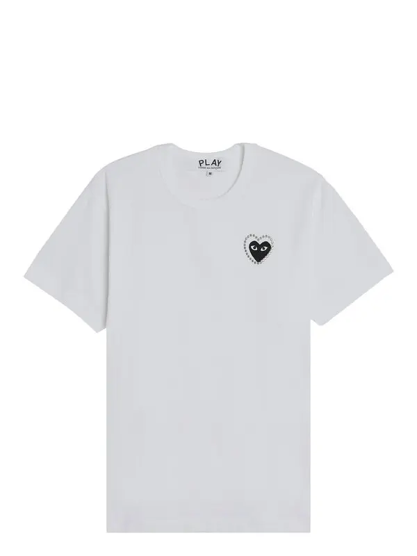 Play Comme Des Garcon Metalstone Heart T-shirt - Yellow