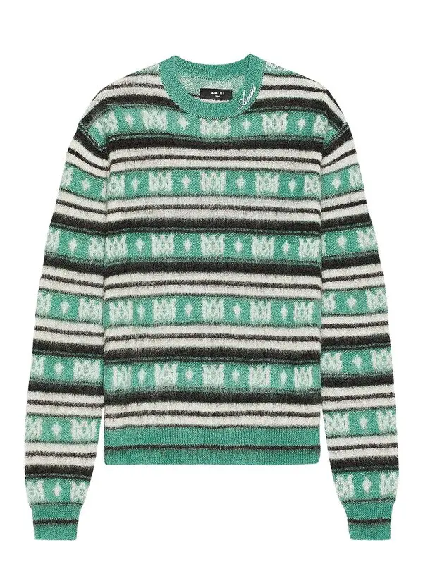 Amiri Striped Knit Sweater - Green