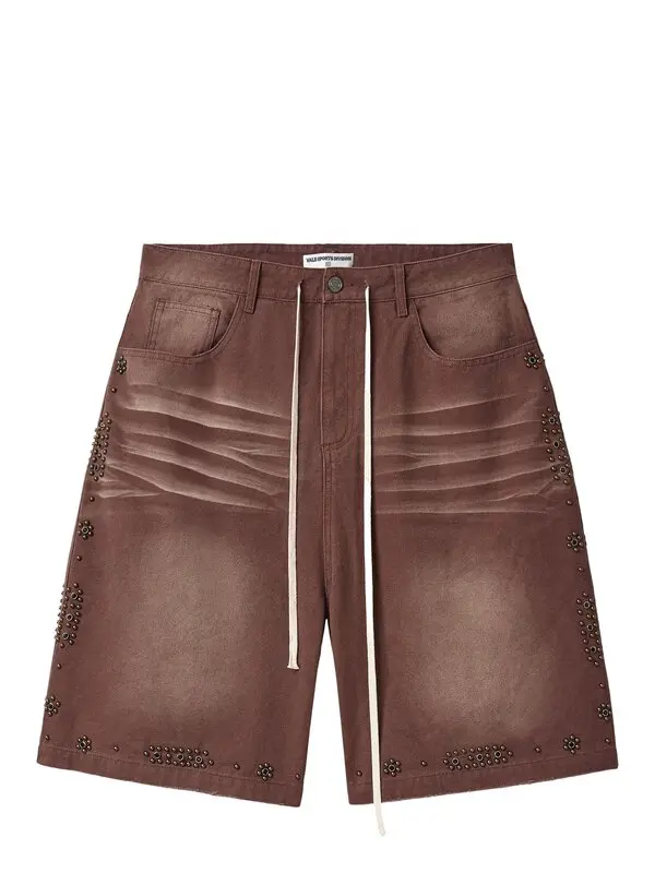 VALE FOREVER Forged Jorts - Brown