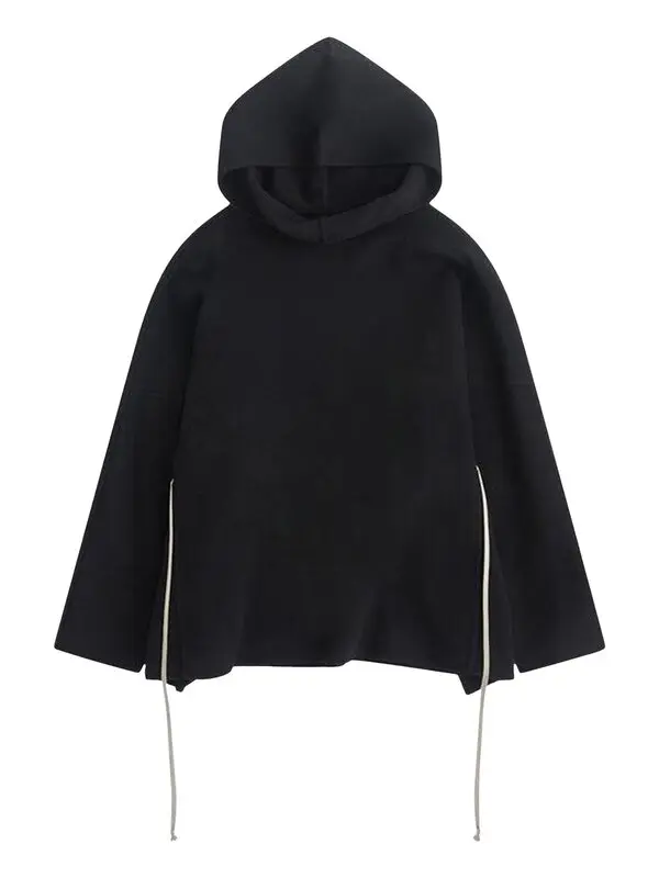 Rick Owens Hooded Tunic Top - Black