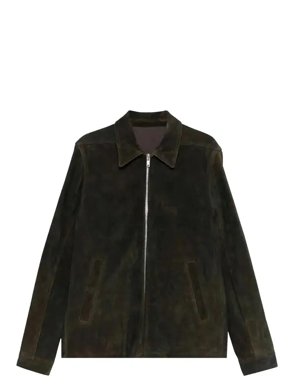 Rick Owens Suede Brad Jacket - Blue