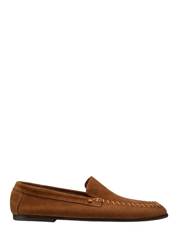STUART WEITZMAN Montauk Suede Venetian Loafers - Tan