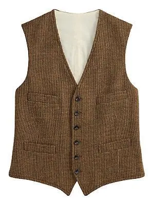 Ralph Lauren Check V-neck Wool Waistcoat - Multi