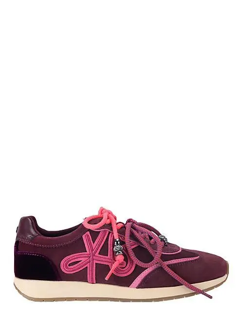 Kurt Geiger Lala Suede Trainers - Pink Comb