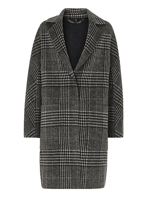 Whistles Cassie Double Face Check Wool-blend Coat - Multi-coloured