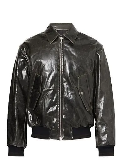 Dries Van Noten Coated-cotton Blend Jacket - Black
