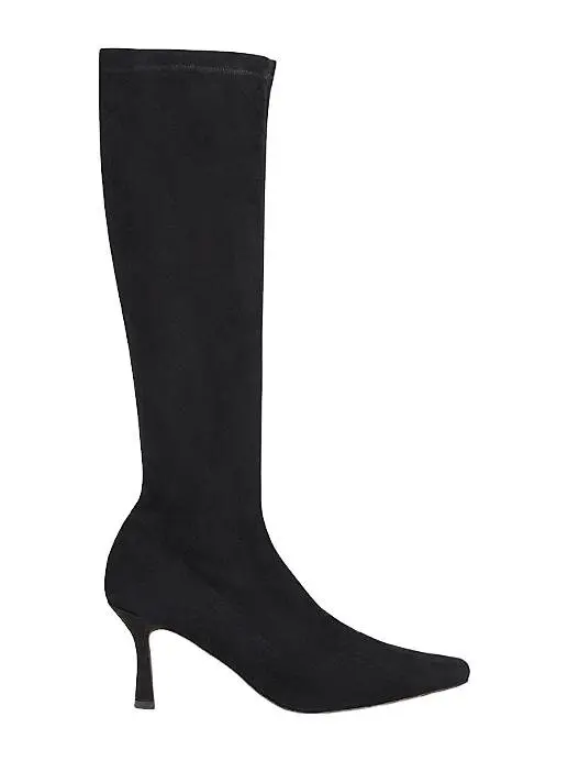 Whistles Hera Stretch-suede Knee-high Boots - Black