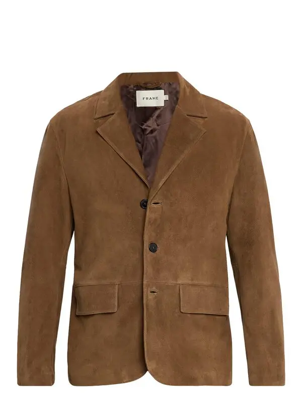 FRAME Suede Blazer - Caramel