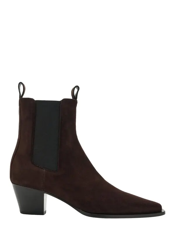 TOTEME City Suede Chelsea Boots - Brown
