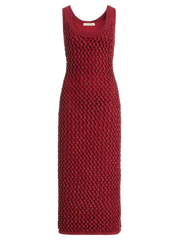 DIOTIMA Crystal-embellished Knit Midi Dress - Red