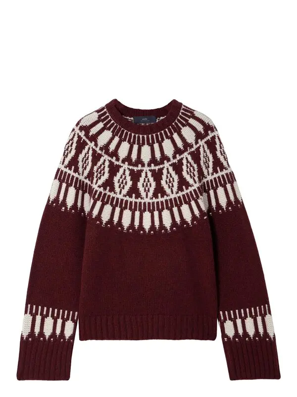 Arch4 Fair Isle Cashmere Sweater - Burgundy