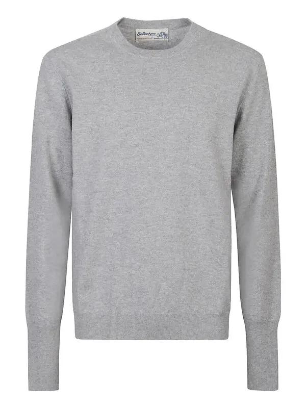 BALLANTYNE Plain Cashmere Sweater - Grey