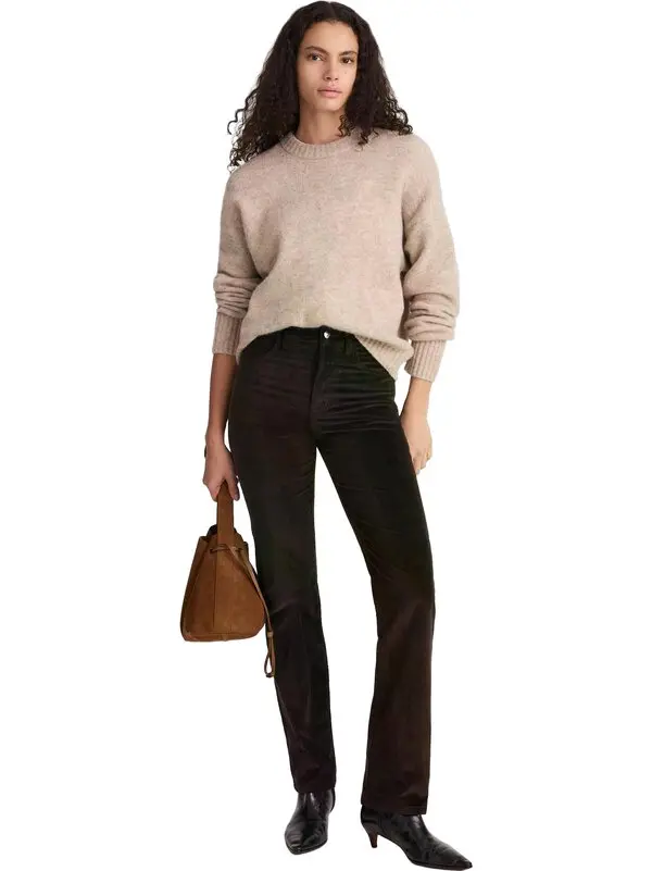 Madewell The Tall Longline Straight Corduroy Pant - Black Walnut
