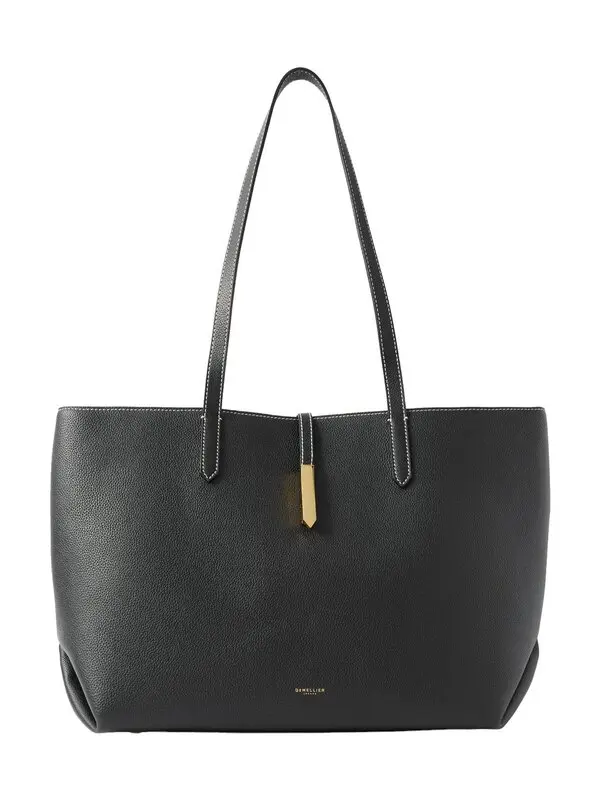 DEMELLIER Textured-leather Tote - Black