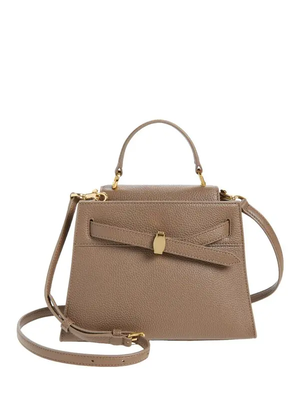 Veronica Beard Dash Leather Top Handle Bag - Bark