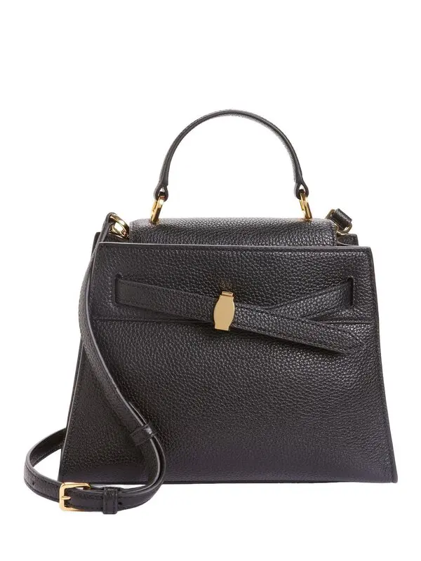 Veronica Beard Dash Leather Top Handle Bag - Black