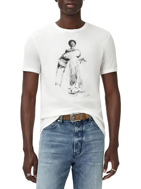 John Varvatos Aretha Franklin Graphic T-shirt - Salt