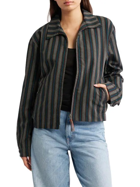 EMILY DAWN LONG Vandyke Jacquard Jacket - Stripe Jacquard