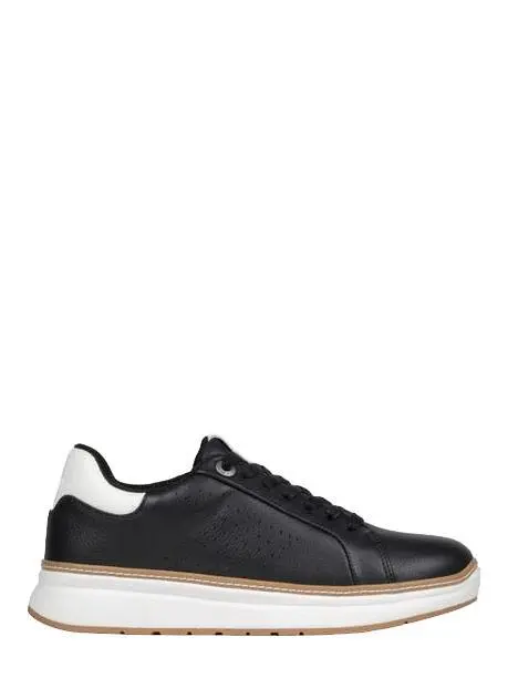 BILLY FOOTWEAR Comfort Luxe Pebbled Leather Sneakers - Black Leather