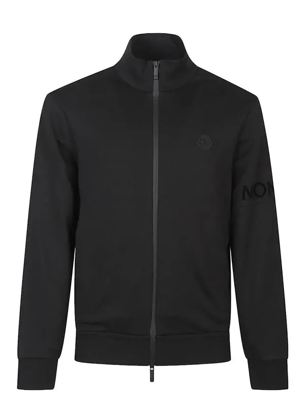 Moncler Zip-up Cotton Cardigan - Black