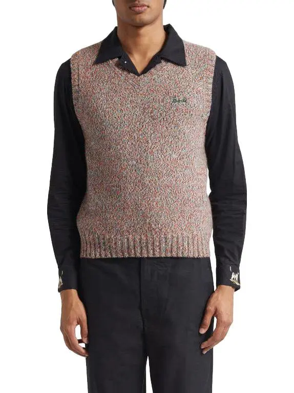 BODE Falls Sweater Vest - Red Multi