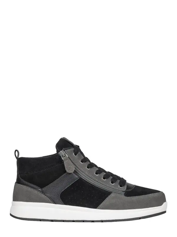 BILLY FOOTWEAR Comfort Double Zip High Top Sneakers - Black/charcoal/black