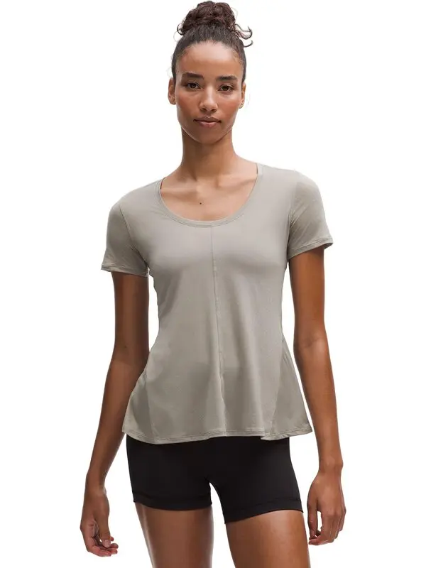 Lululemon Flowy Hem Short-sleeve Shirt - Warm Ash Grey