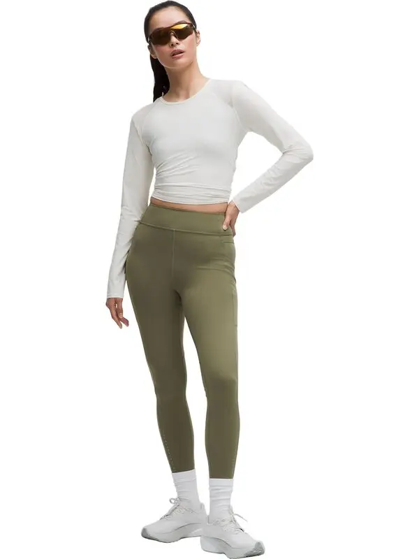Lululemon Fast And Free High-rise 25" Tights - Bay Leaf