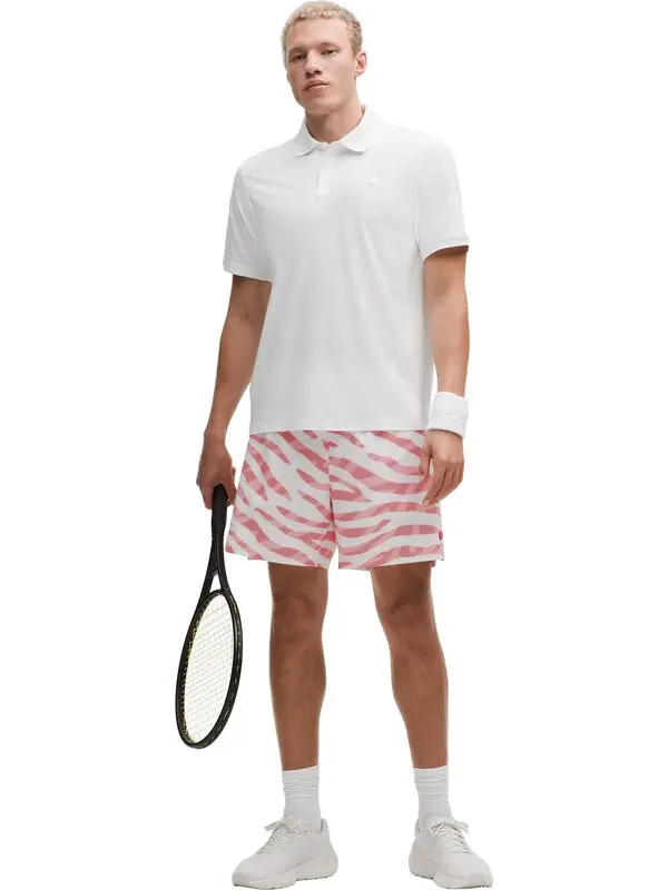 Lululemon Ventilated Tennis Short - Animal Mesh Lulu Red Multi