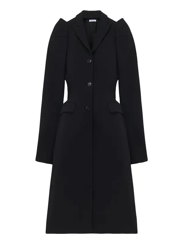 Alexander McQueen Wool-blend Tailored Coat - Black
