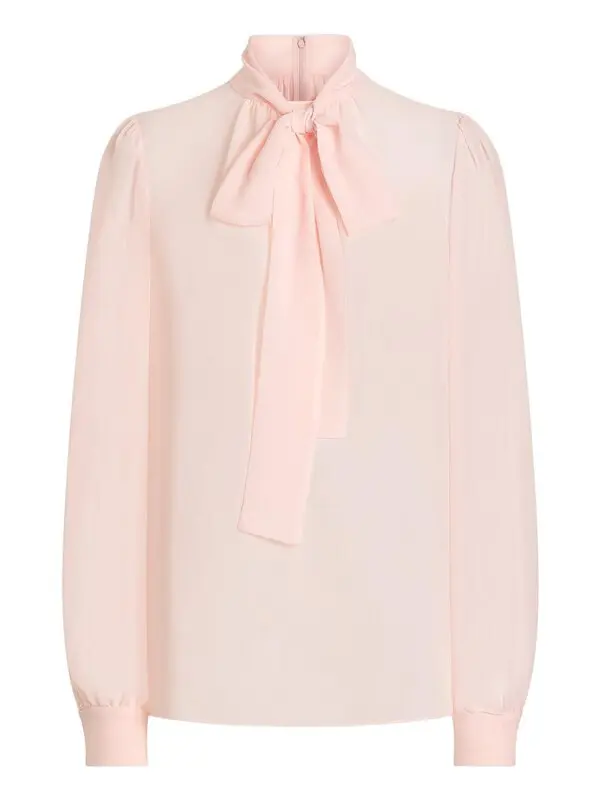 Dolce & Gabbana Silk Georgette Top - Pink