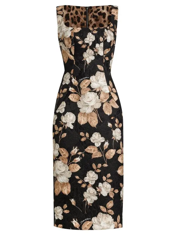 Dolce & Gabbana Rose- Brocade Dress - Print