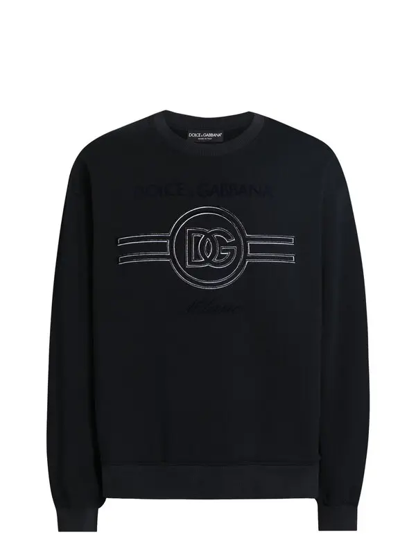 Dolce & Gabbana Sweatshirt With Embroidery - Blue