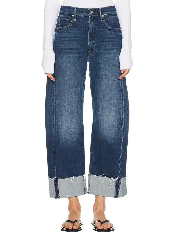 MOTHER The Half Pipe Ankle Cuff Fray Jeans - Perfectly Imperfect