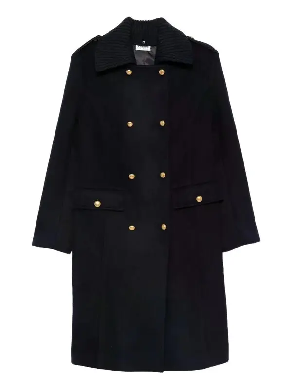 P.a.r.o.s.h Ribbed Collar Coat - Blue