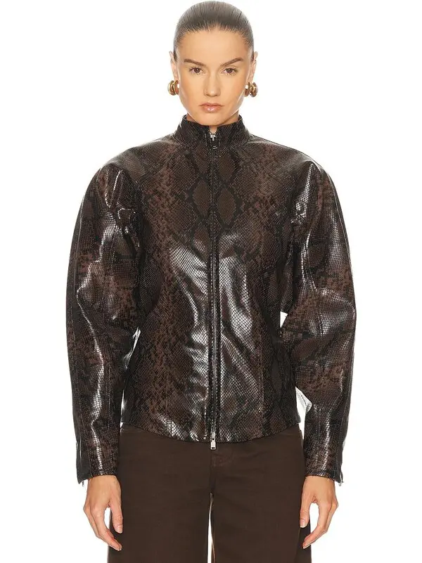 Stella McCartney Alter Snake Jacket - Espresso