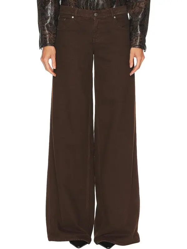 Stella McCartney Mid Rise Wide Leg - Brown Wash