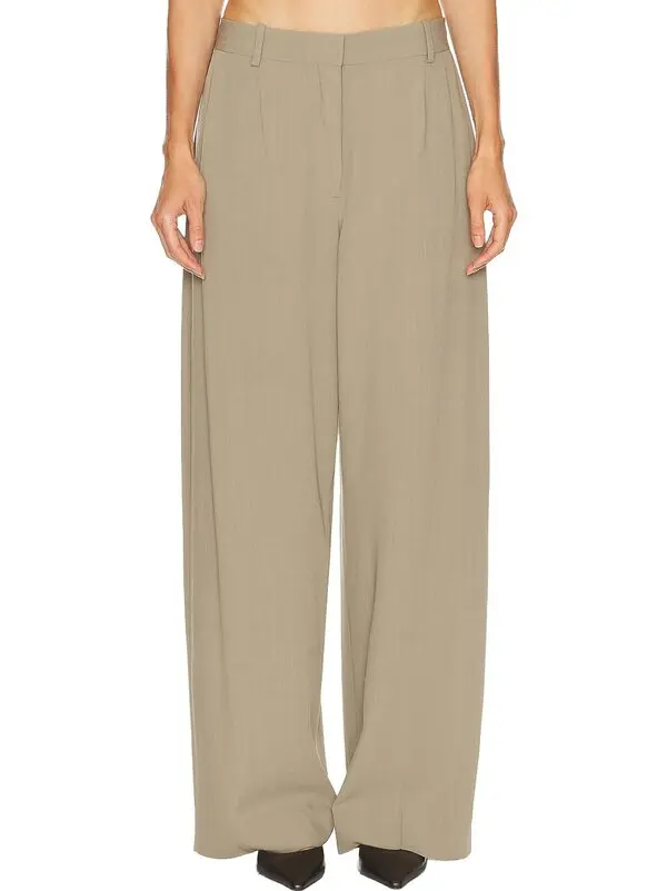 TOTEME Wide Fluid Trouser - Taupe